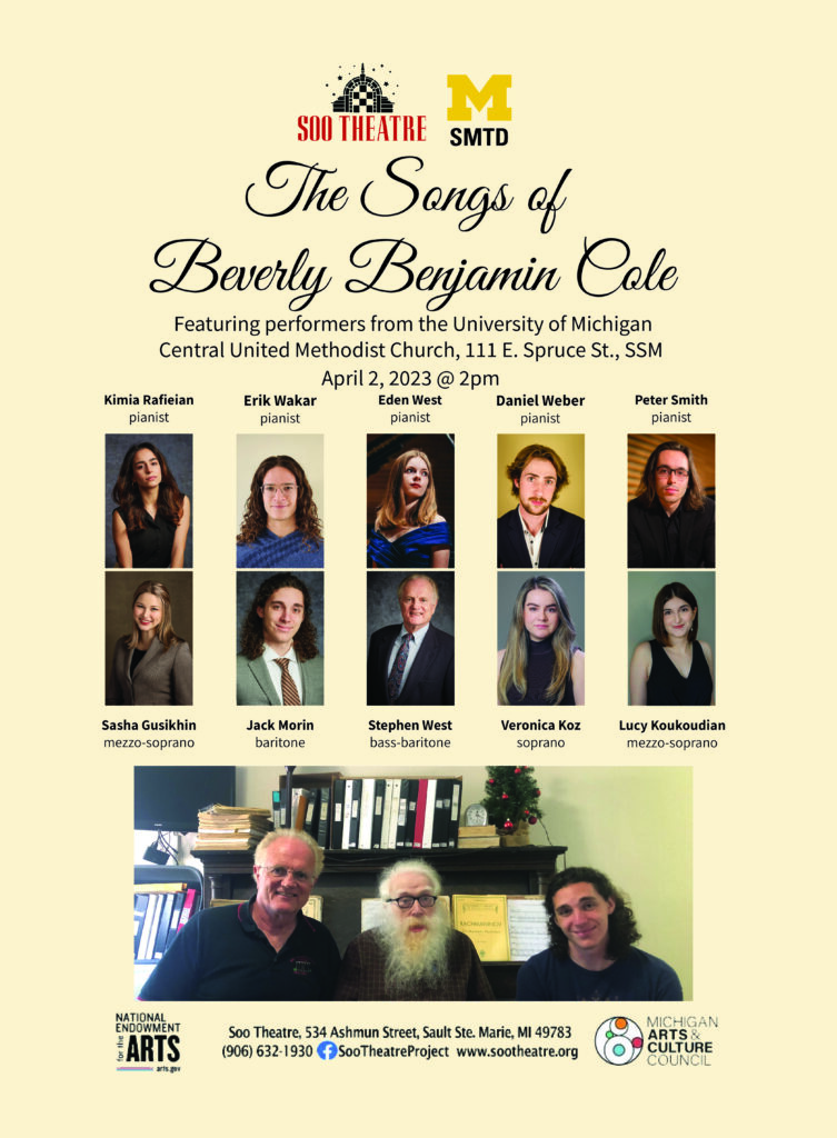 The Songs of Beverly Benjamin Cole - Sault Ste Marie CVB